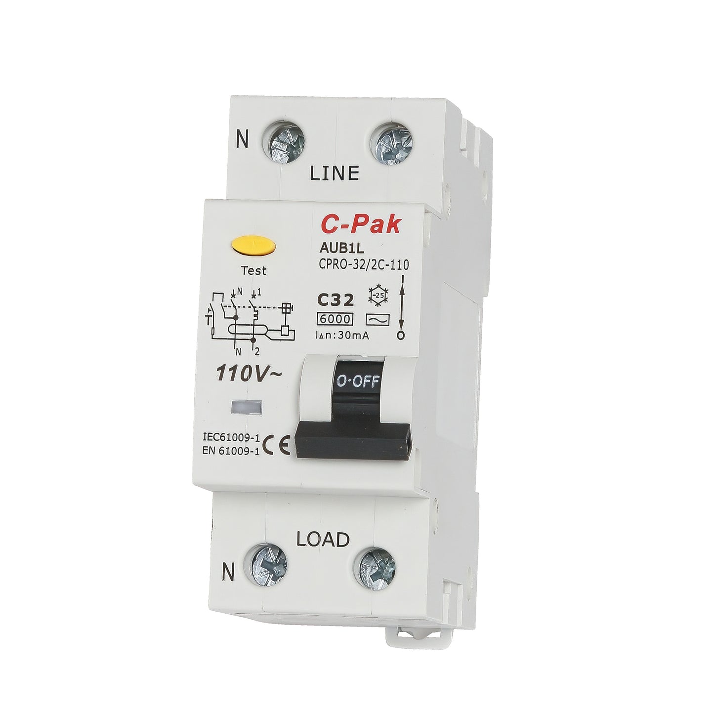 RCBO - CPRO - 2 Pole - 2 Module - 110 Volt – C-PAK