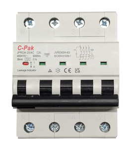 RCBO - JPROA - 4 Pole - 4 Module 100mA – C-PAK