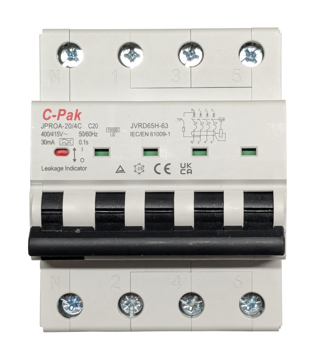 RCBO - JPROA - 4 Pole - 4 Module – C-PAK