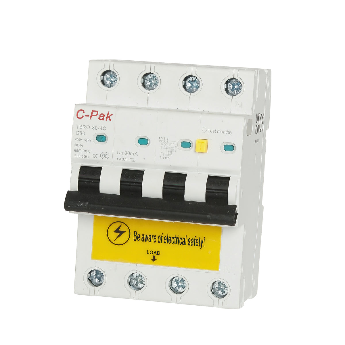 RCBO - TBRO - 4 Pole - 4 Module – C-PAK